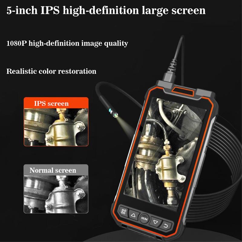 MS20 5m Hard Wire LED Light Inspection Camera Borescope Triple Lens ...