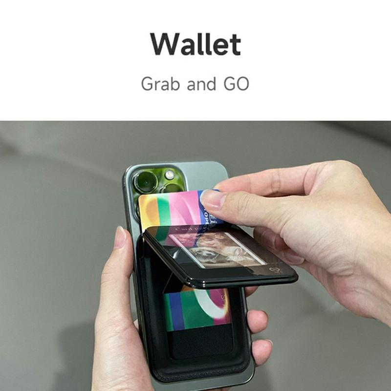 Magnetic E-Ink Card Holder / Wallet w. NFC Display Projection - Brown