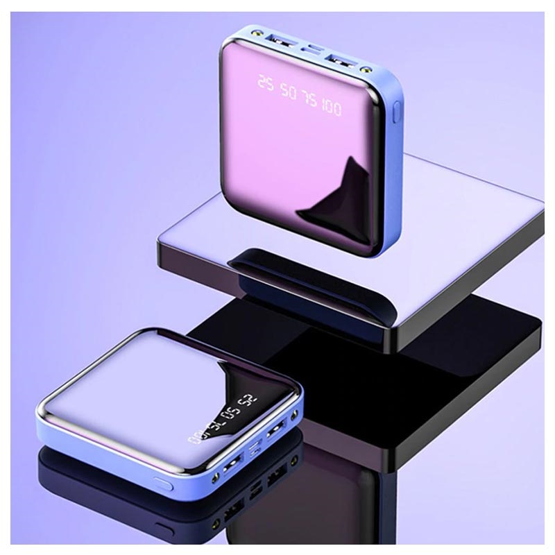 Mini Fast Power Bank 10000mAh - 2x USB - Blue