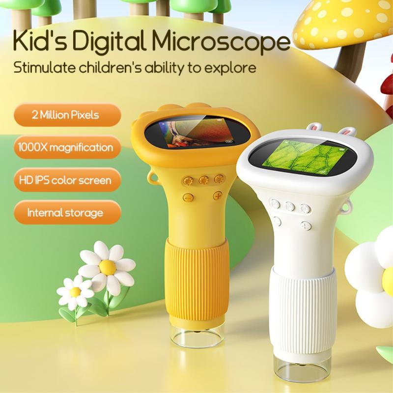 Mini Portable Handheld Microscope for Kids - White