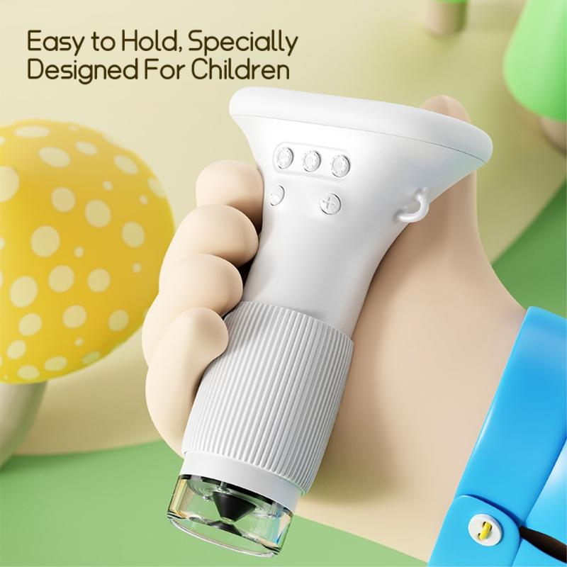Mini Portable Handheld Microscope for Kids - White