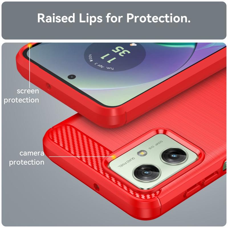 Motorola Moto G54 Brushed TPU Case - Carbon Fiber