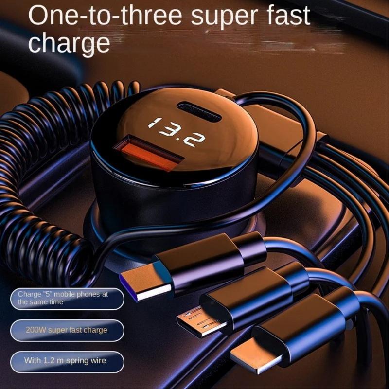 PD 30W Fast Car Charger with 100W Super Fast Charging Cable Multi ...