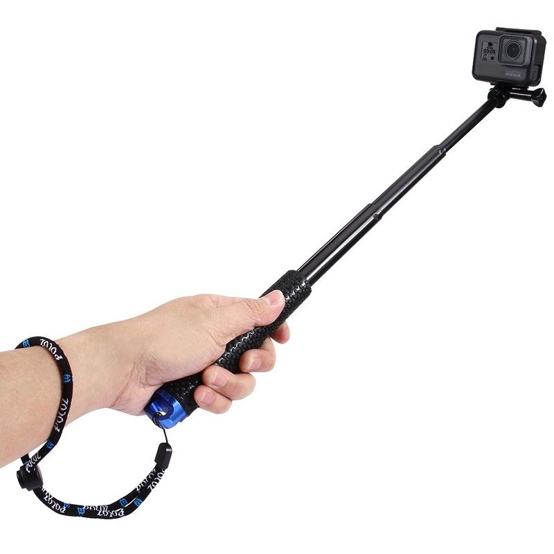 Puluz Extendable Action Camera Selfie Stick - Black