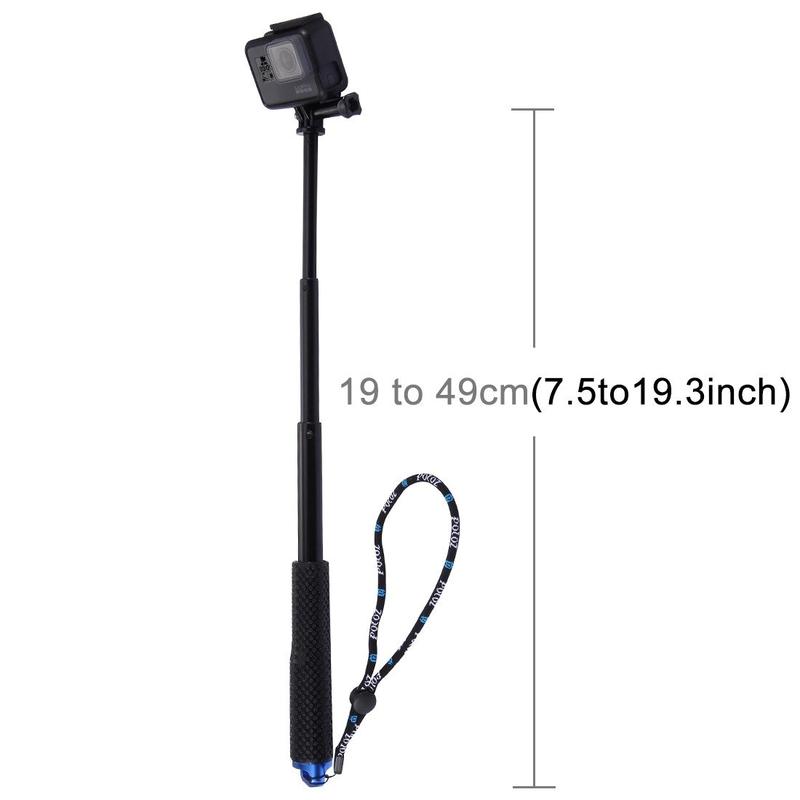 Puluz Extendable Action Camera Selfie Stick - Black