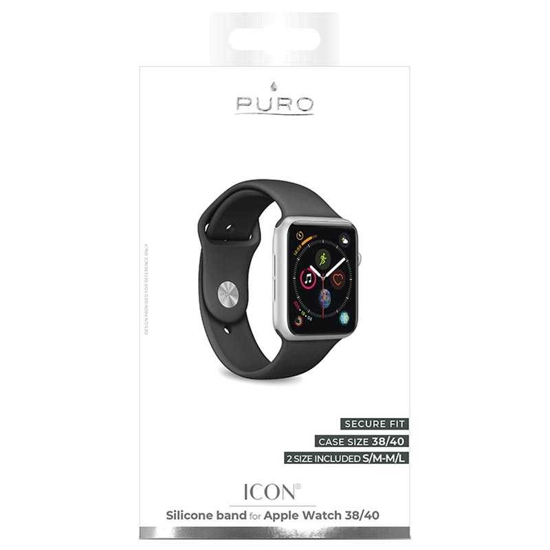 Puro Icon Apple Watch Series 7/SE/6/5/4/3/2/1 Silicone Band - 41mm/40mm ...