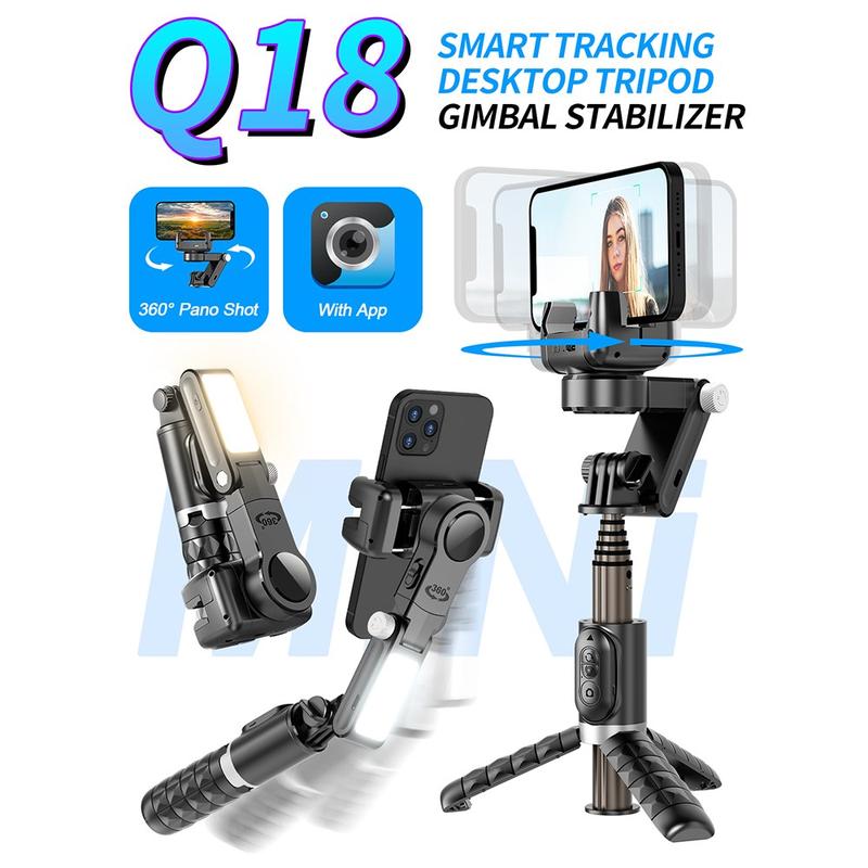 Q18 Single-Axis Gimbal Selfie Stick Tripod Stand Panoramic Follow Shot ...