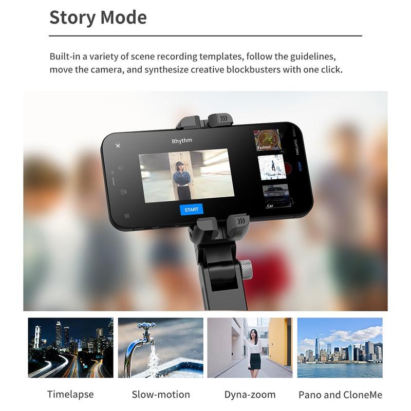 Q18 Single-Axis Gimbal Selfie Stick Tripod Stand Panoramic Follow Shot ...
