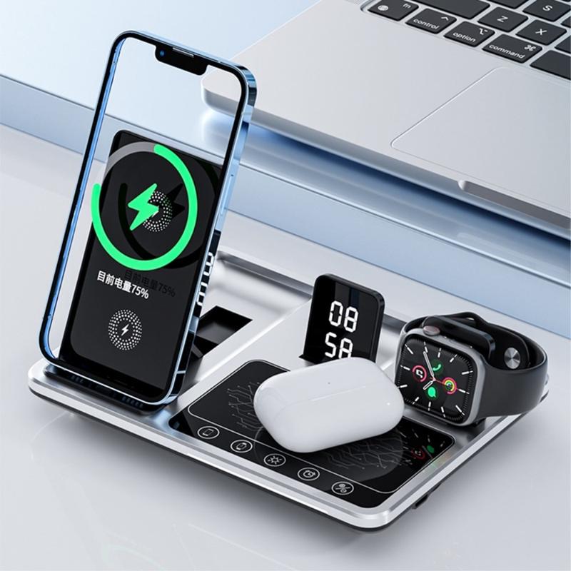 R11 Multifunctional 4 in 1 Wireless Charger Folding Portable Charging ...