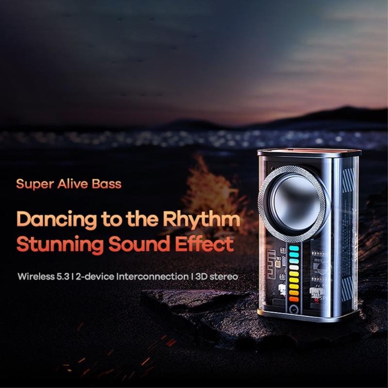 REMAX RB-M68 Clear Mecha Wireless Speaker Portable Mini 3D Subwoofer ...