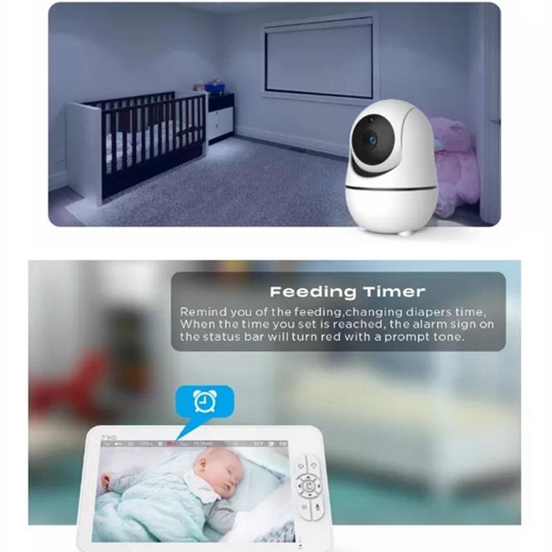 SM70PTZ 7-inch Wireless Digital Baby Monitor Two-Way Talk Camera Home ...