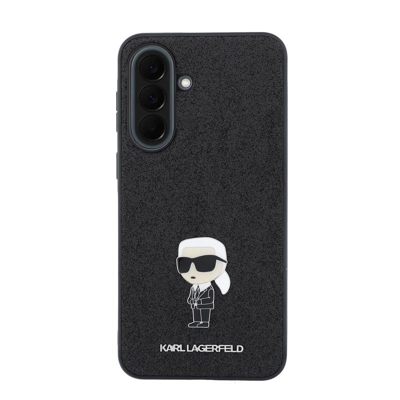 Samsung Galaxy A37 Karl Lagerfeld Fixed Glitter Metal Ikonik Case - Black
