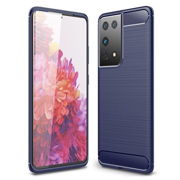 Samsung Galaxy S21 Ultra 5G Brushed TPU Case - Carbon Fiber