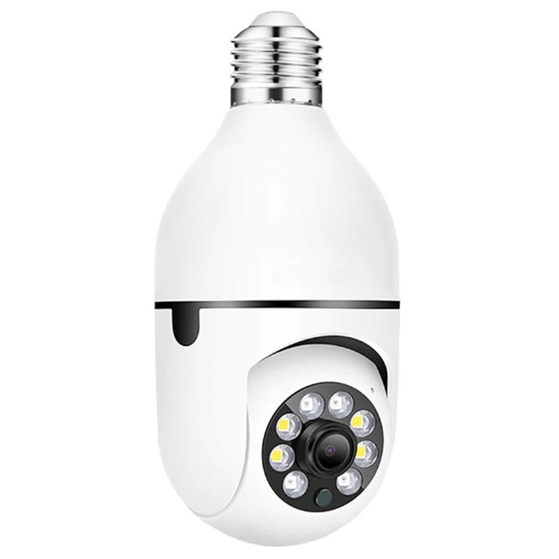 Security Camera with E27 Light Bulb Socket A6 - White