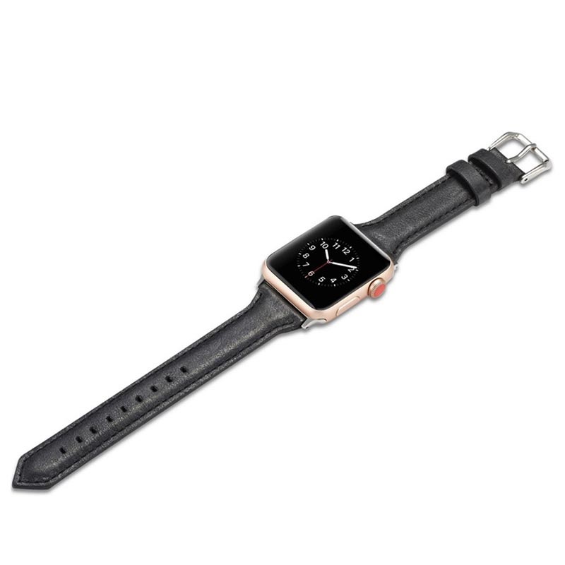 Apple Watch Series 7/SE/6/5/4/3/2/1 Slim Leather Strap - 41mm/40mm/38mm