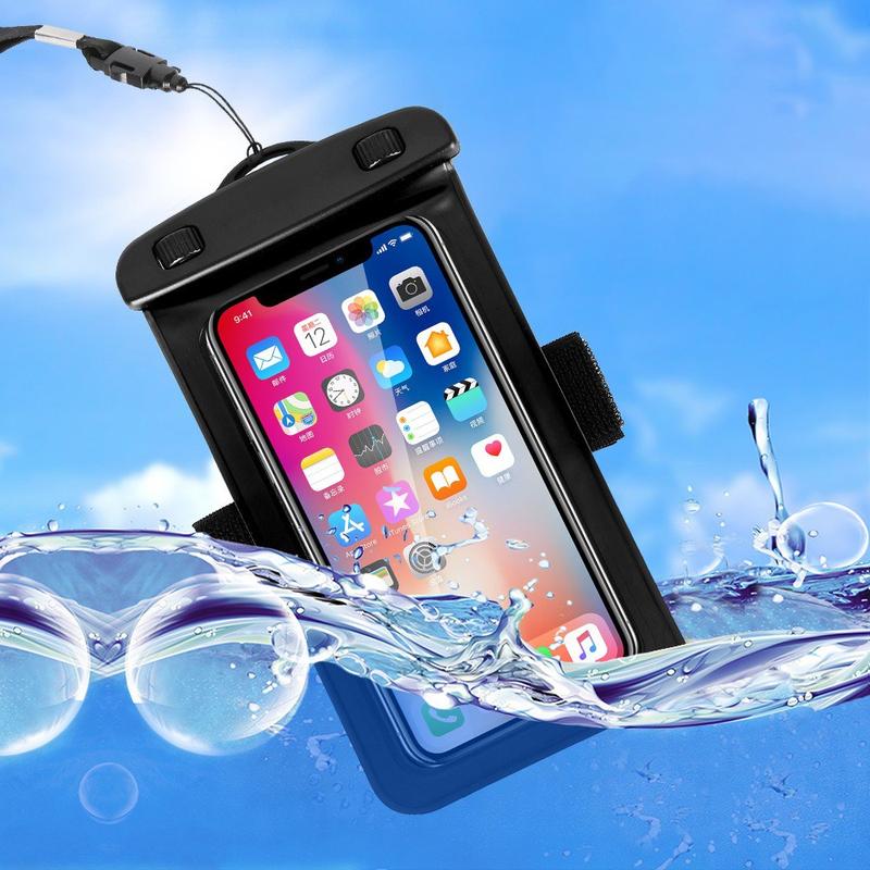 Sports Waterproof Case w. Armband and Strap - 6.5 - Transparent