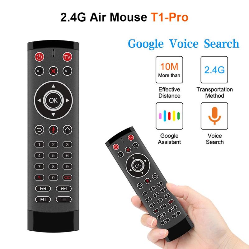 T1-PRO-TV 2-Key IR Learing Function Air Mouse Smart Wireless Remote ...