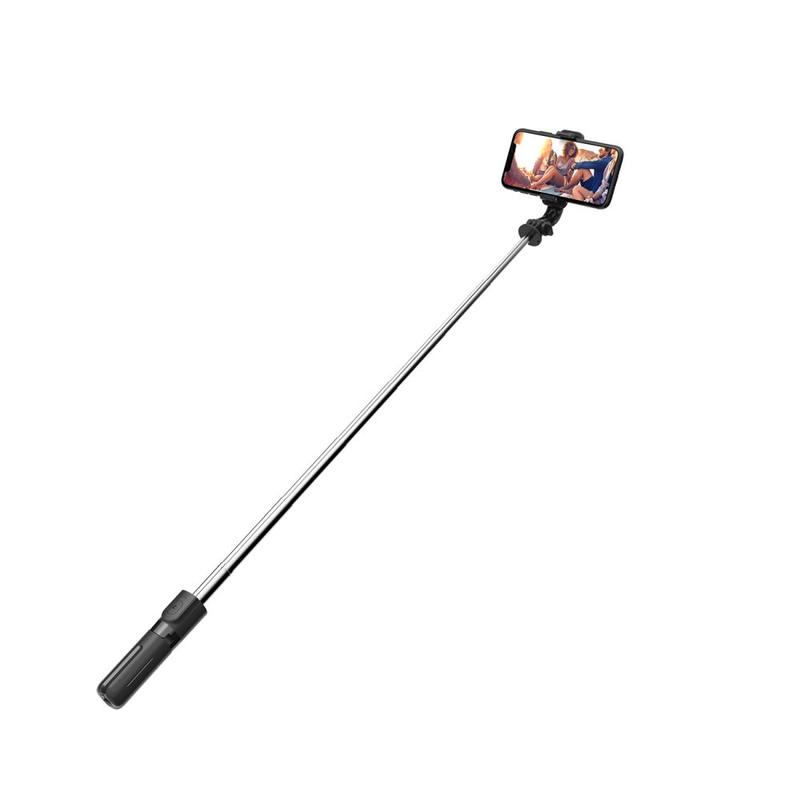 Tech-Protect L02S Compact Selfie Stick with Tripod & Bluetooth - Black