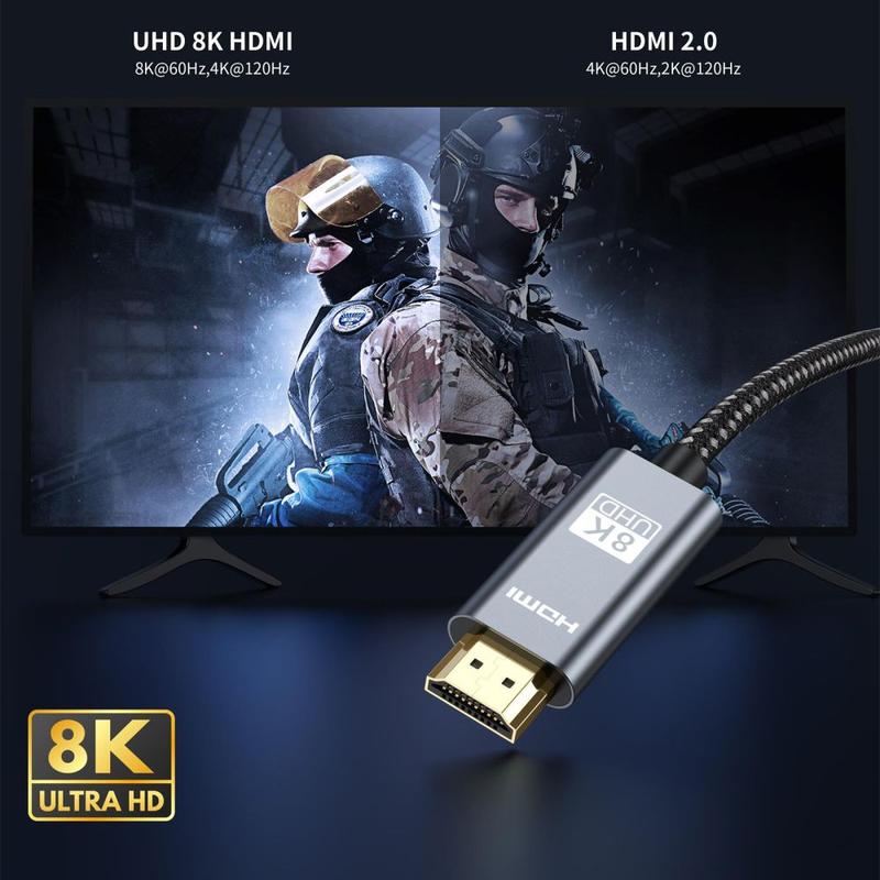 Tech-Protect UltraBoost HDMI 2.1 Cable 4K 120Hz / 8K 60Hz - 100cm - Black