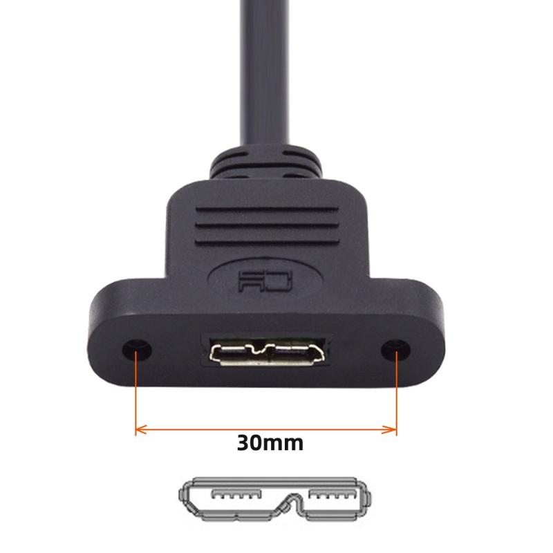 U3-083-BM 50cm Type-B USB 3.0 Male to Micro 3.0 Type-B Female Screw ...