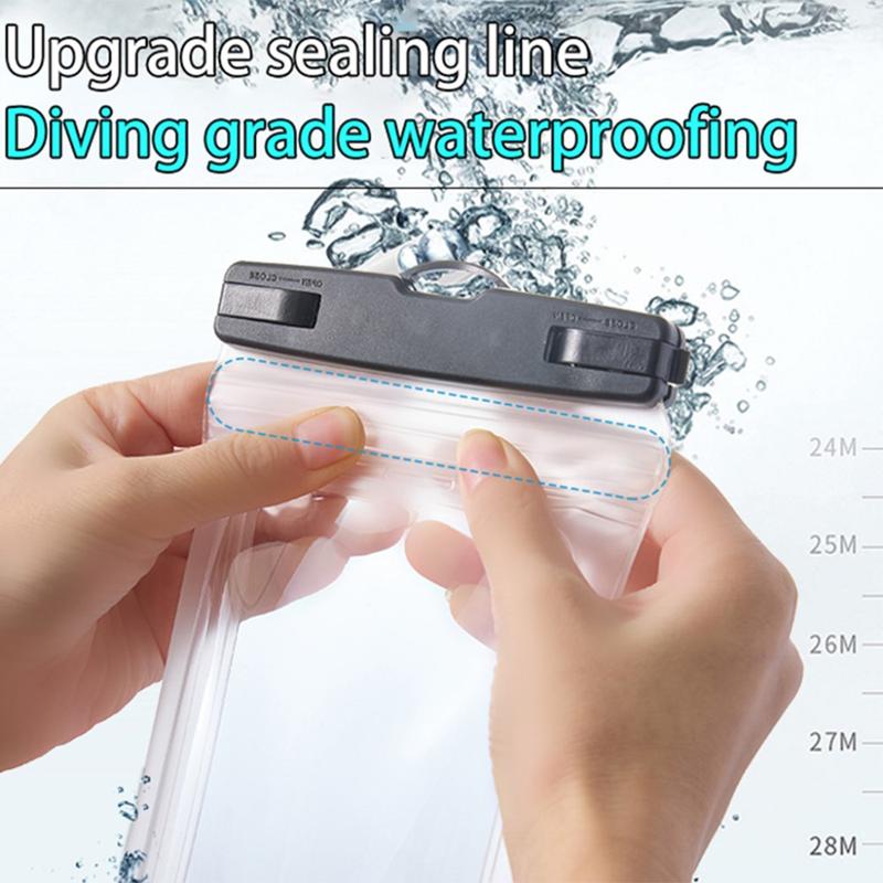 Universal IPX8 Waterproof TPU Case w. Airbag Protection - Green