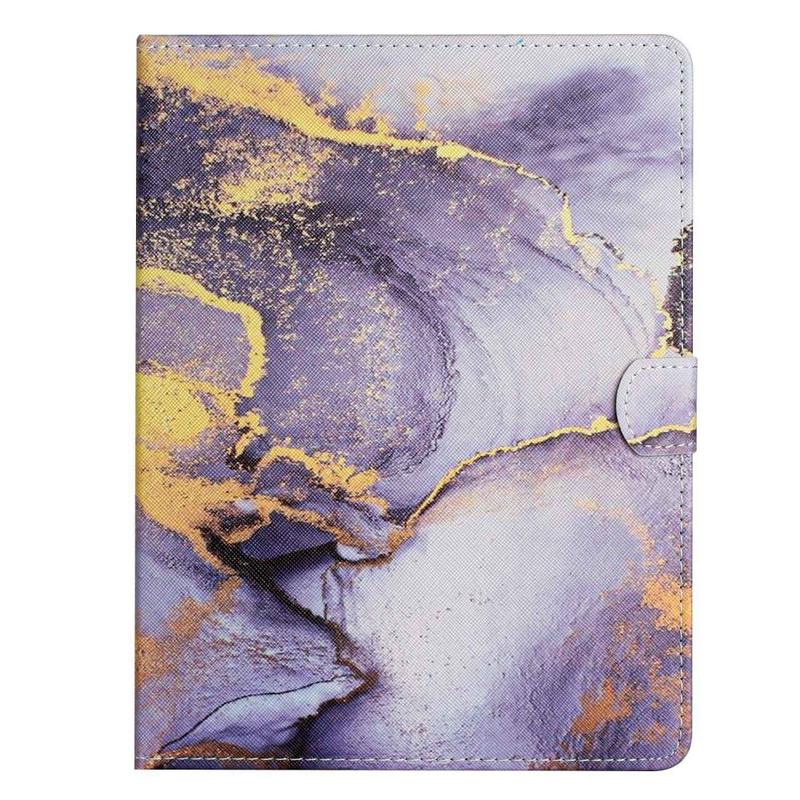 Universal Marble Pattern Tablet Folio Case - 10 - Purple