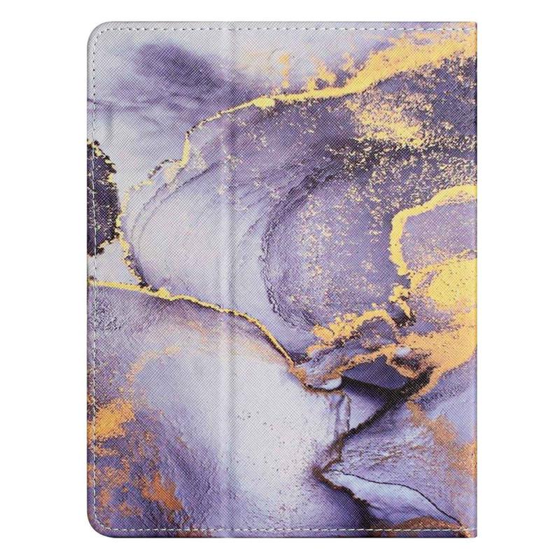 Universal Marble Pattern Tablet Folio Case - 10 - Purple