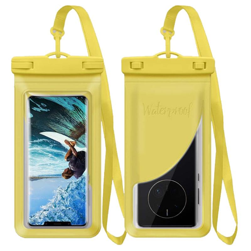 Universal Waterproof Case w. Card Holder - 7.5 - Yellow