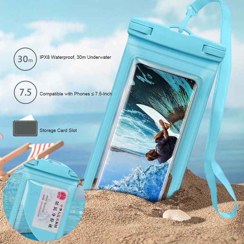 Universal Waterproof Case w. Card Holder - 7.5 - Yellow