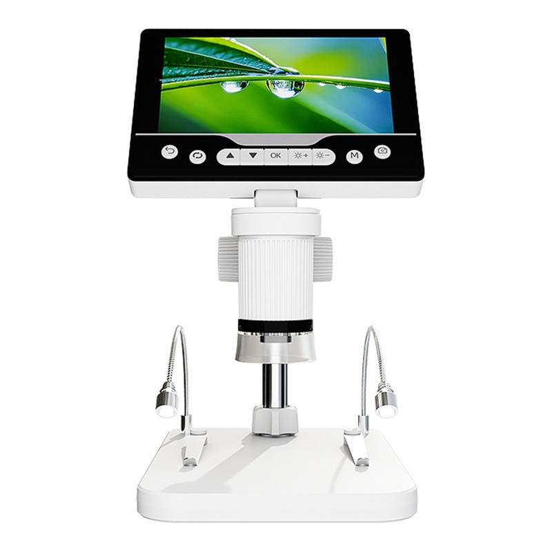 V17 Handheld Digital Microscope with 5″ IPS Screen - 5-1000× Zoom - White