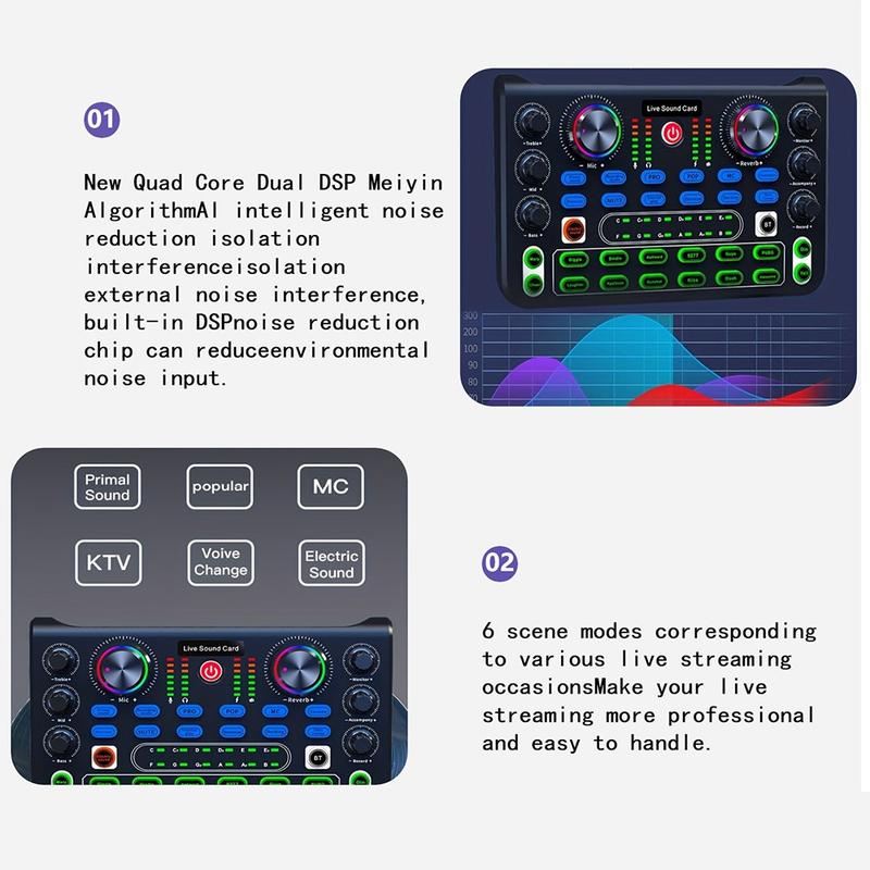 X60 Sound Card Console Desk System Sound Card Mixer for Karaoke ...