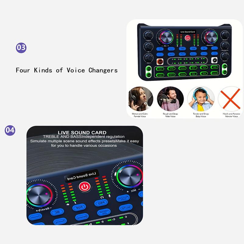 X60 Sound Card Console Desk System Sound Card Mixer for Karaoke ...