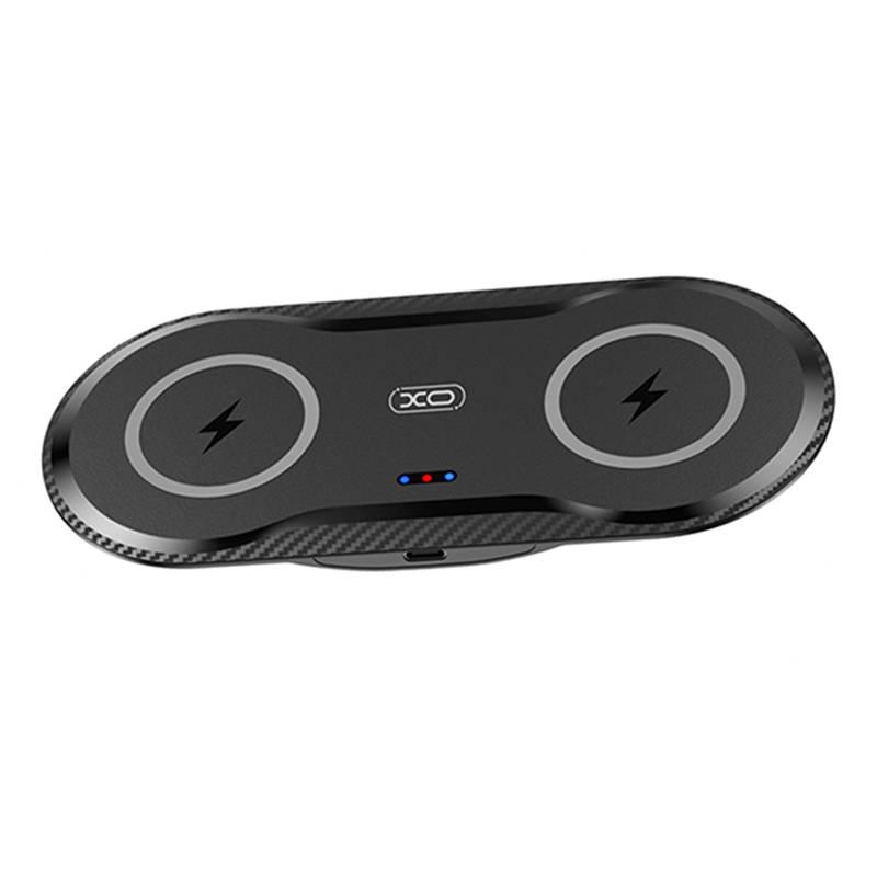 XO WX025 2-in-1 Dual Wireless Charger 20W - Black