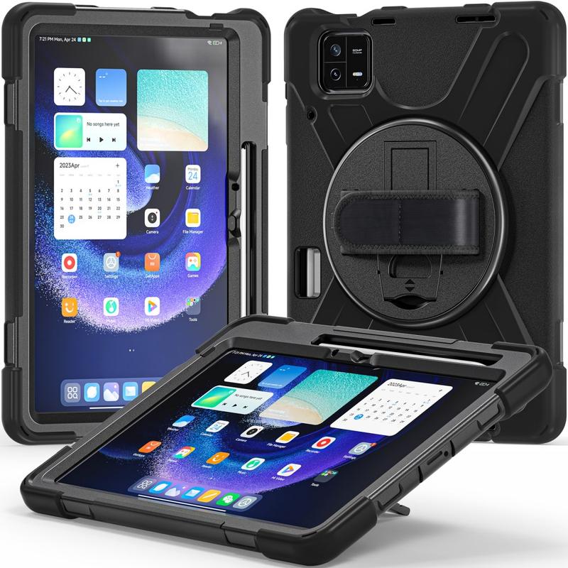 Xiaomi Pad 6/Pad 6 Pro Heavy Duty 360 Case with Hand Strap - Black
