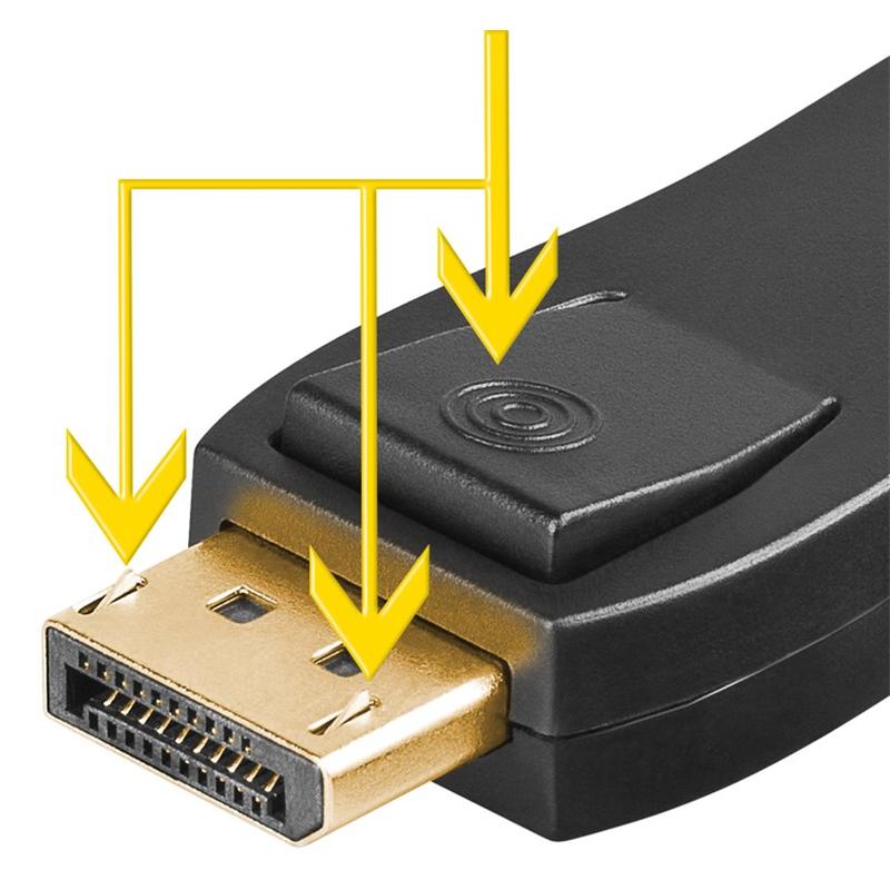 Goobay DisplayPort / HDMI Adapter - Gold Plated - Black