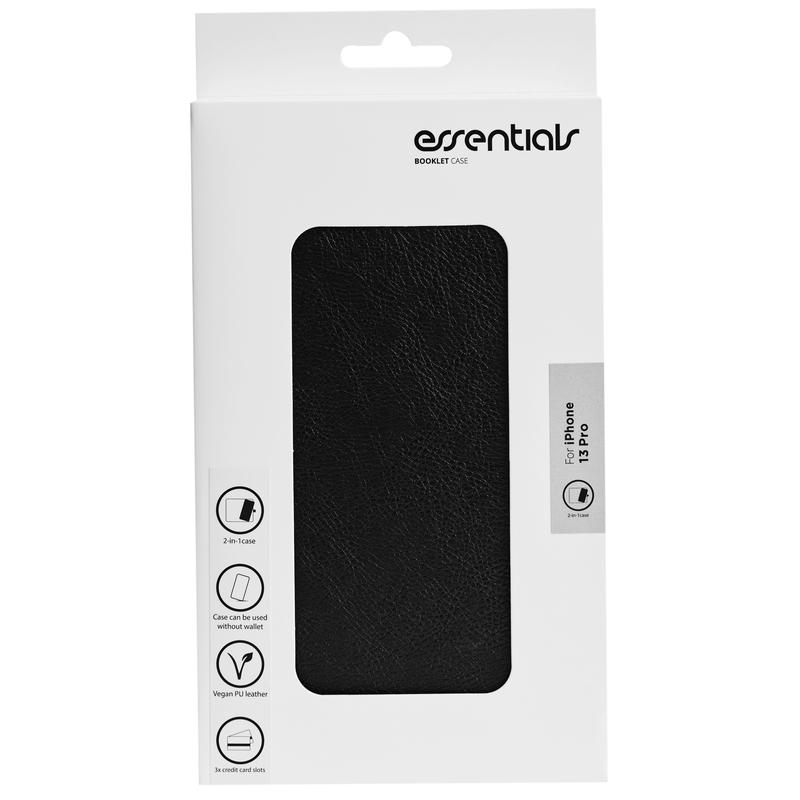 iPhone 13 Pro Essentials Detachable 2-in-1 Wallet Case - Black