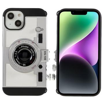 iPhone 15 Camera Style Hybrid Case - White