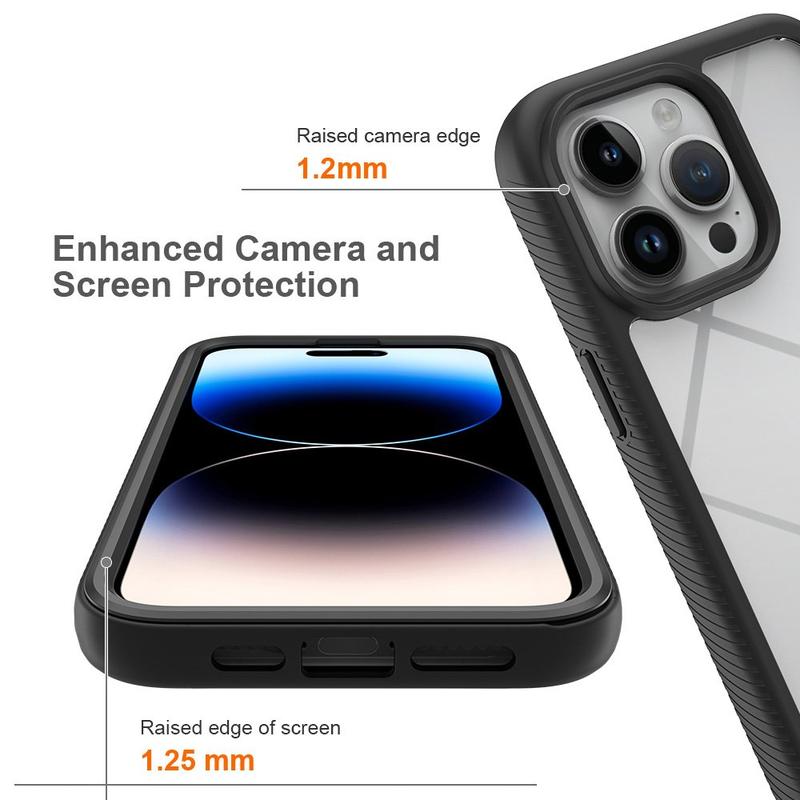 iPhone 15 Pro Max 360 Protection Series Case - Black / Clear
