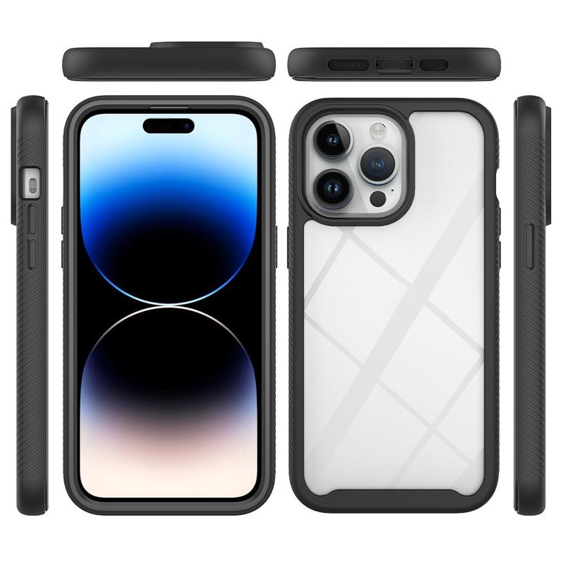iPhone 15 Pro Max 360 Protection Series Case - Black / Clear