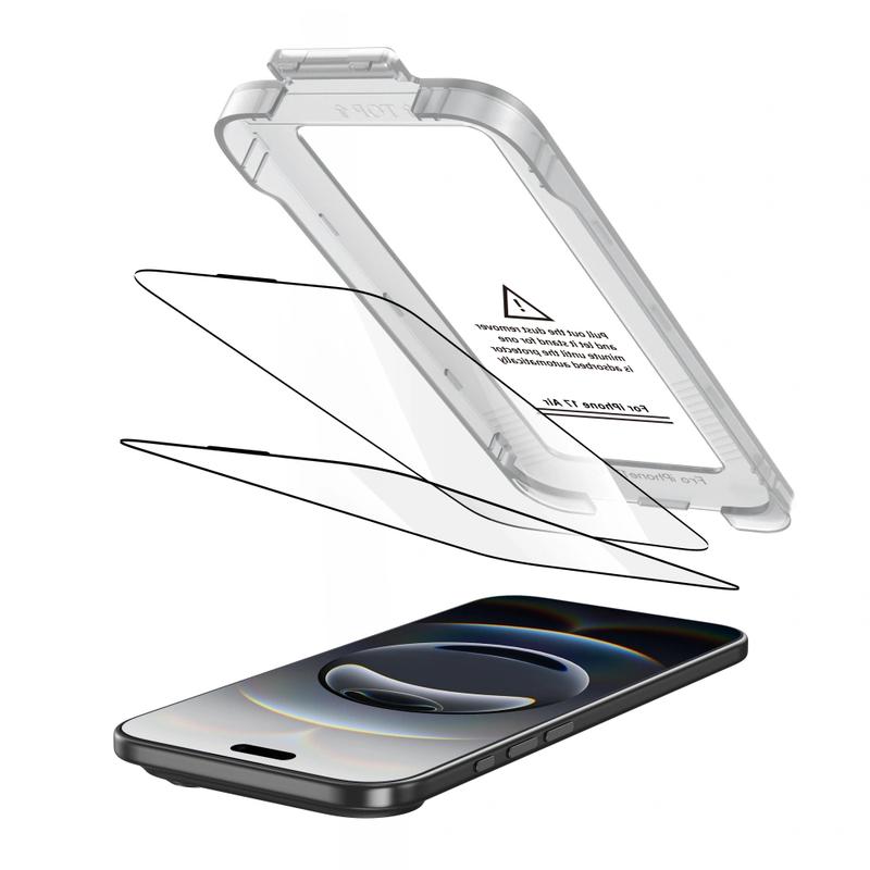 iPhone 17 Air Tech-Protect Quick Set+ 2-Pack Tempered Glass Screen ...