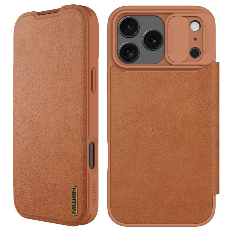 iPhone 17 Pro Max Nillkin Qin Pro Flip Case - Brown
