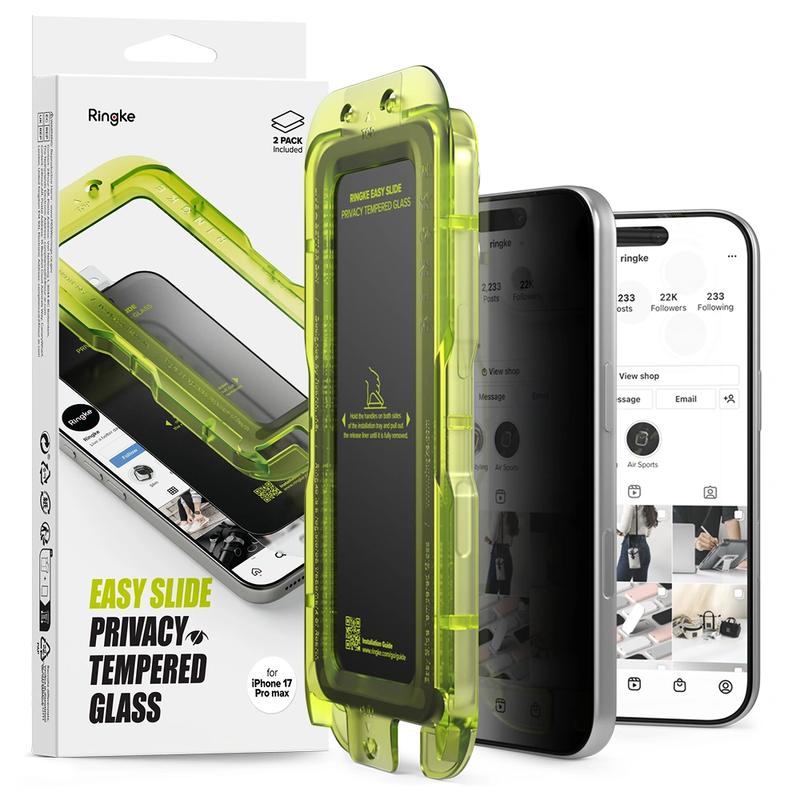 iPhone 17 Pro Ringke Easy Slide Privacy Tempered Glass Screen Protector ...
