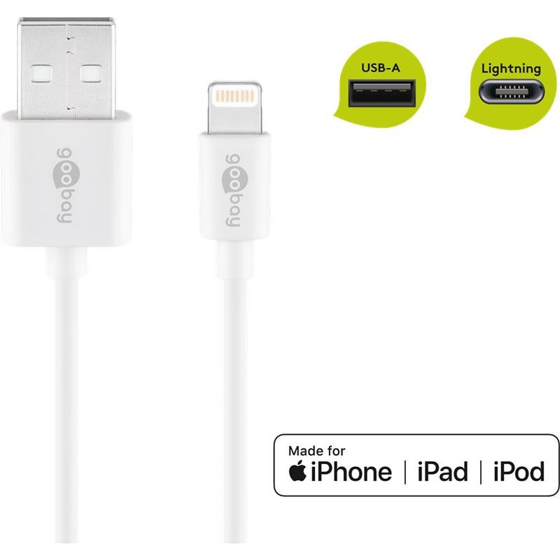 Goobay Usb A Lightning Data And Charge Cable 0 5m