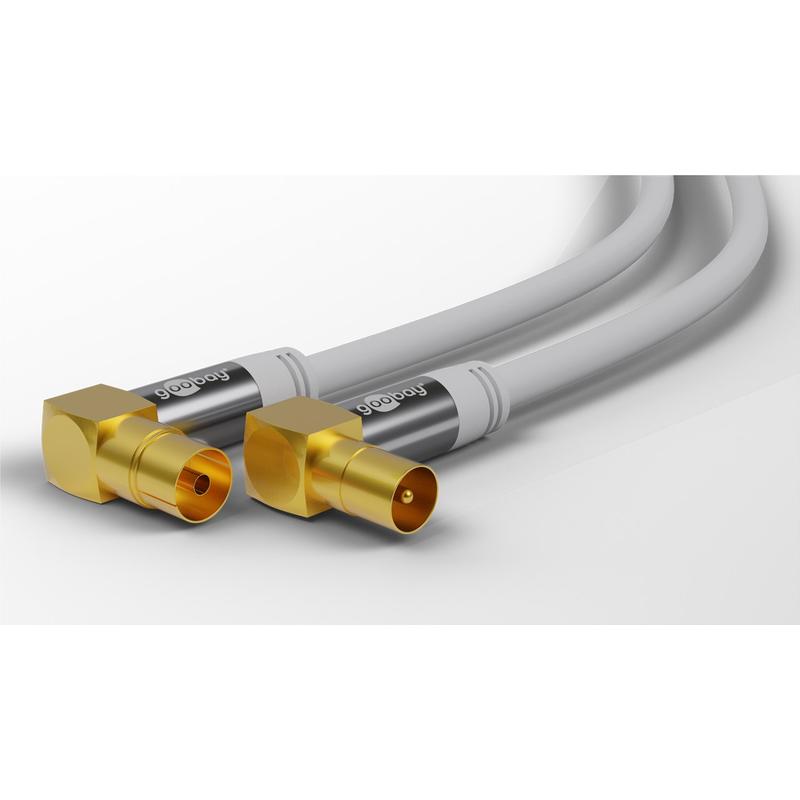 Goobay Angled Antenna Cable - 135dB - 2m - White