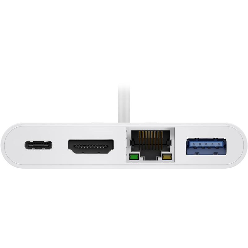Goobay USB-C to HDMI, USB 3.0, Ethernet & PD Adapter - White